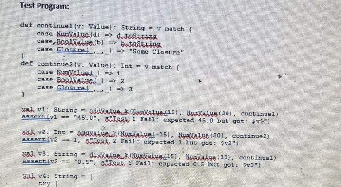 Scala programming and can you answer every single // | Chegg.com