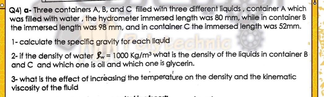 Solved Q4) - Three containers A, B, and C filled with three | Chegg.com