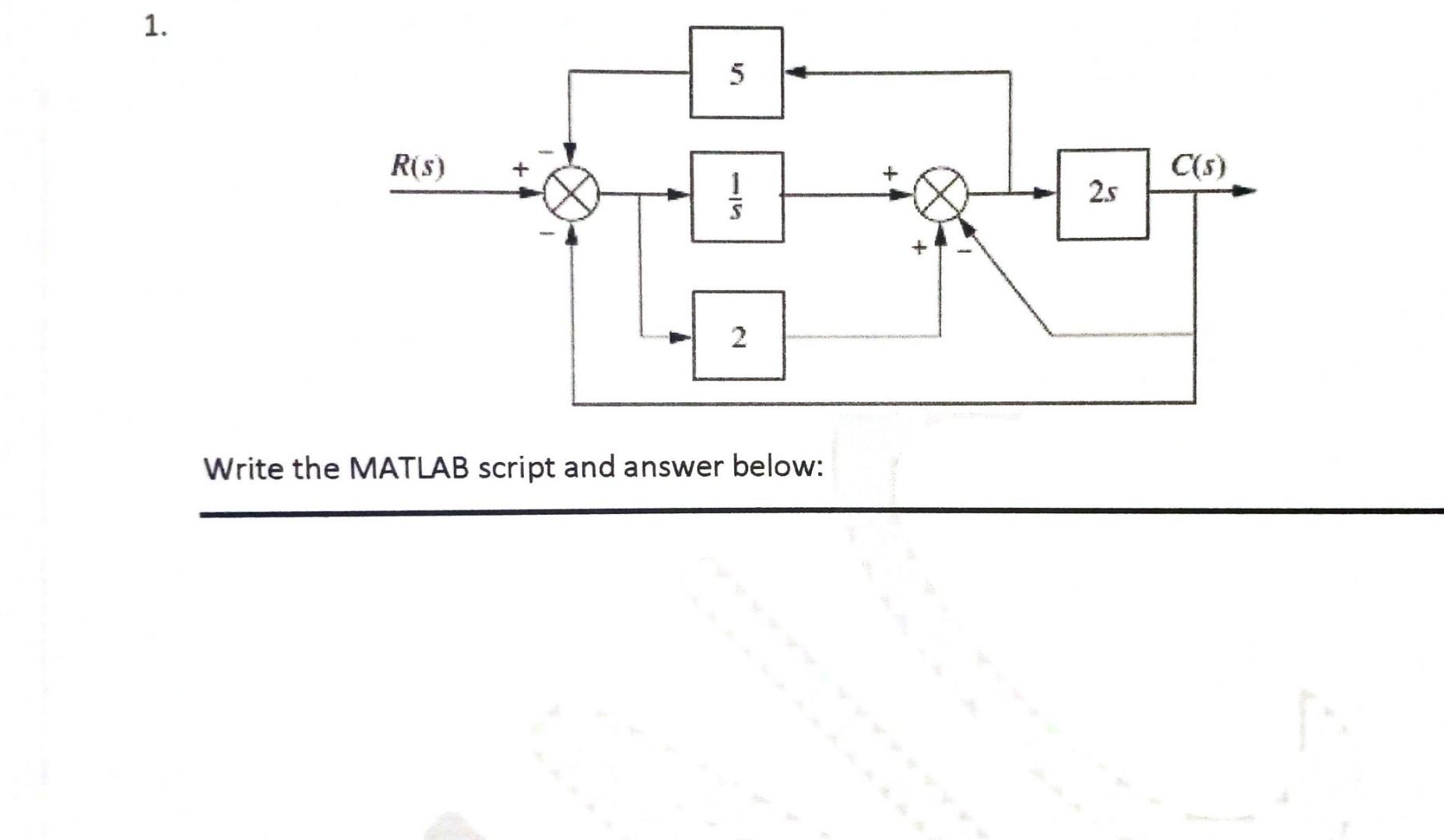 Solved Write the MATLAB script and answer below: Write | Chegg.com