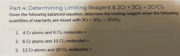 Solved Part 3: Determining Limiting Reagent & N2+3 F2→2NF2 | Chegg.com
