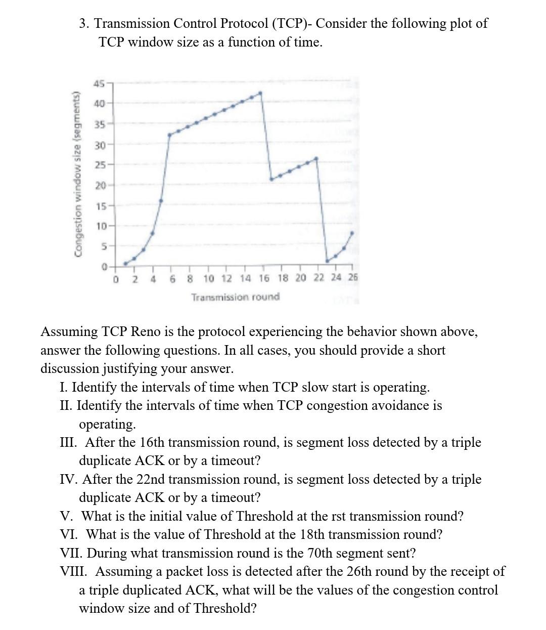 Solved 3. Transmission Control Protocol (TCP)- Consider the | Chegg.com Solved 3. Transmission Control Protocol (TCP)- Consider the | Chegg.com