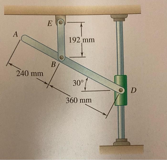 Solved E A 192 mm B 240 mm 30° D 360 mm | Chegg.com