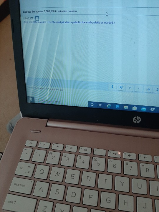 Solved Express the number 5,500,000 in scientific notation | Chegg.com