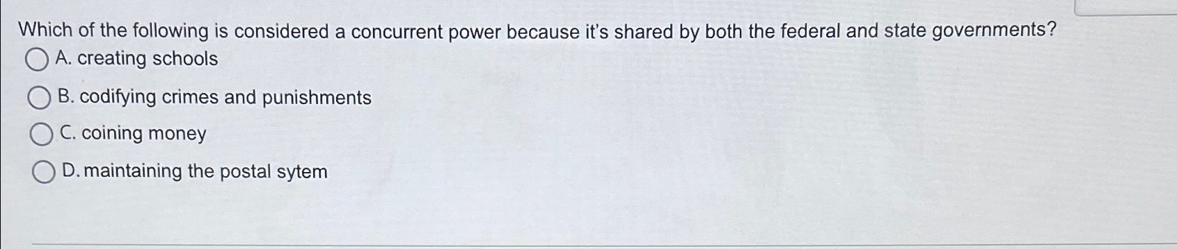 Solved Which of the following is considered a concurrent | Chegg.com