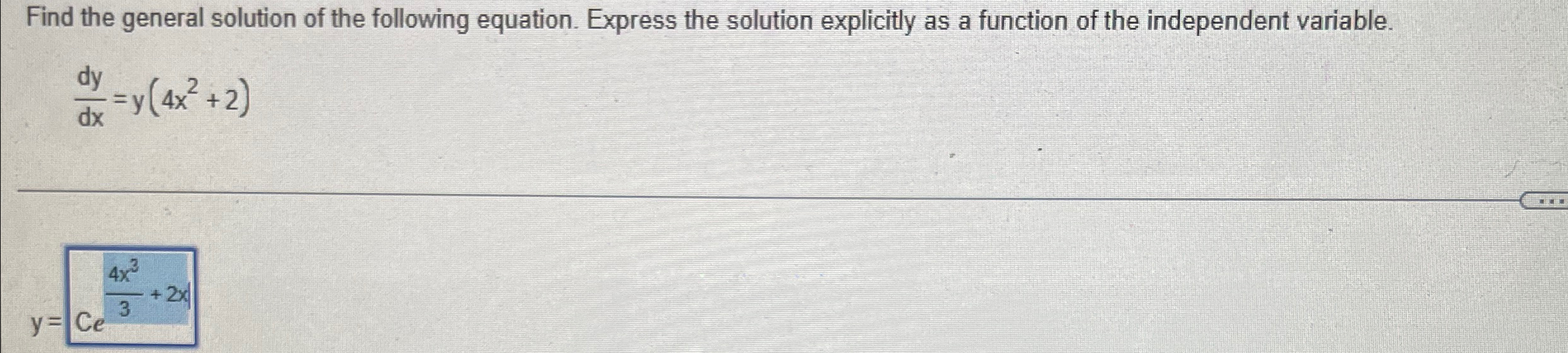 Solved Find the general solution of the following equation. | Chegg.com