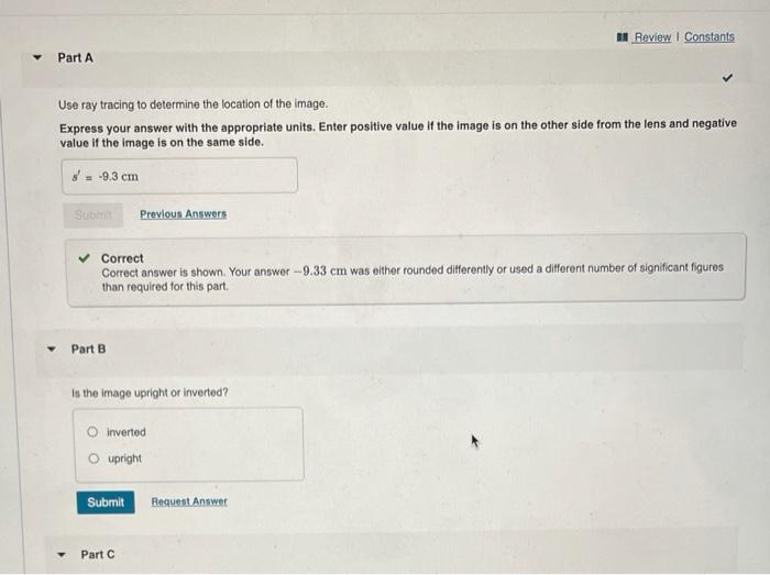 Solved An object is 28 cm in front of a diverging lens with | Chegg.com
