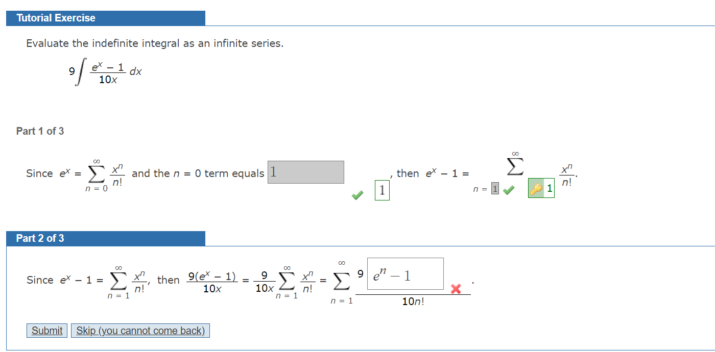 Solved Tutorial ExerciseEvaluate the indefinite integral as | Chegg.com Solved Tutorial ExerciseEvaluate the indefinite integral as | Chegg.com