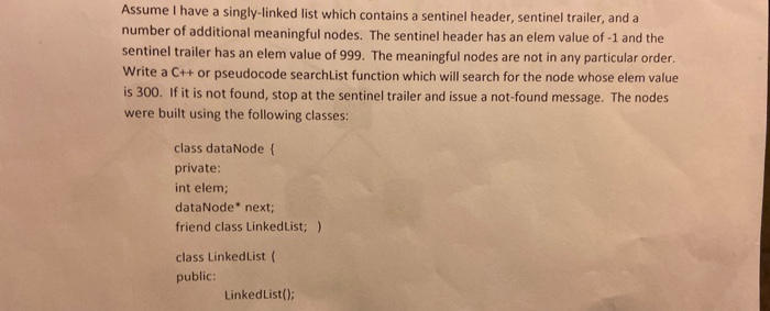Solved Assume I have a singly linked list which contains a | Chegg.com