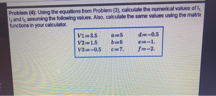 Solved |v3 led/13/ Problem (3): Using the following matrix | Chegg.com