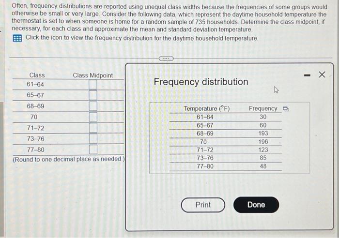Solved Often, frequency distributions are reported using | Chegg.com