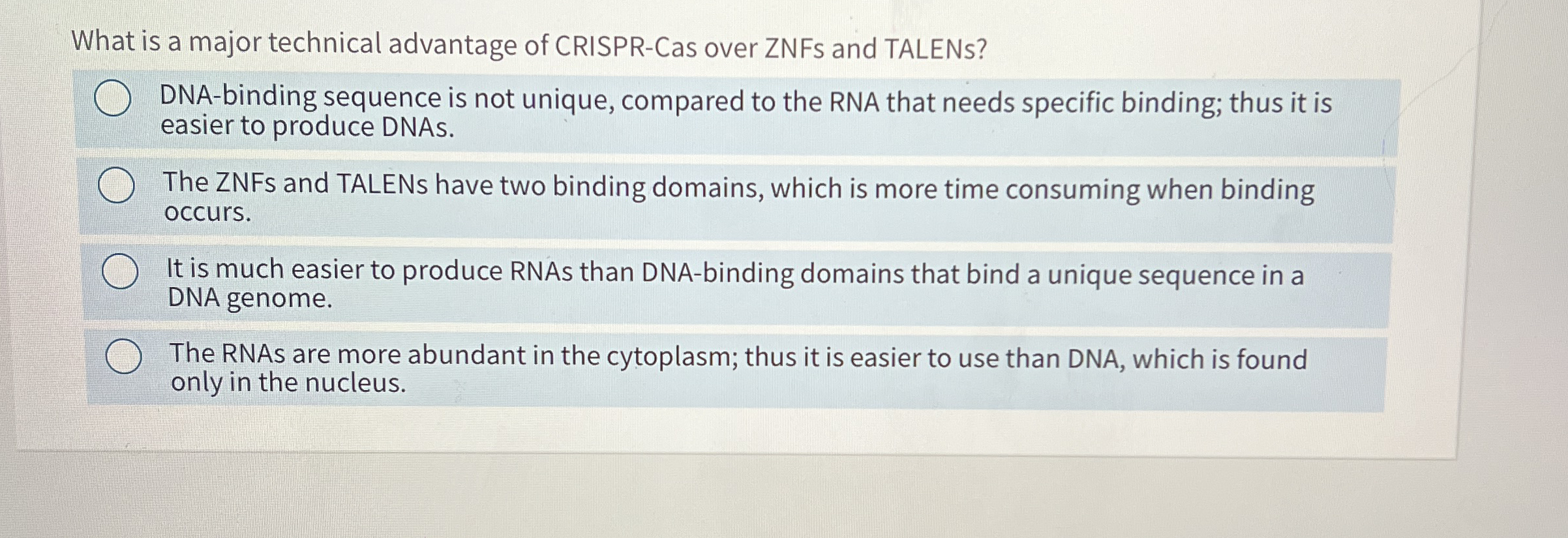 High Quality SOLUTION What is a major technical advantage of CRISPR-Cas | Chegg.com