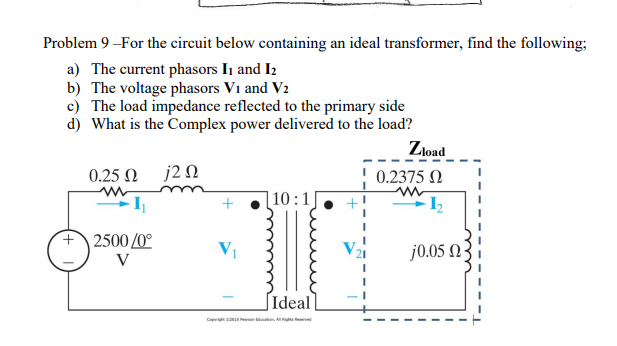 Solved Problem 9-For the circuit below containing an ideal | Chegg.com