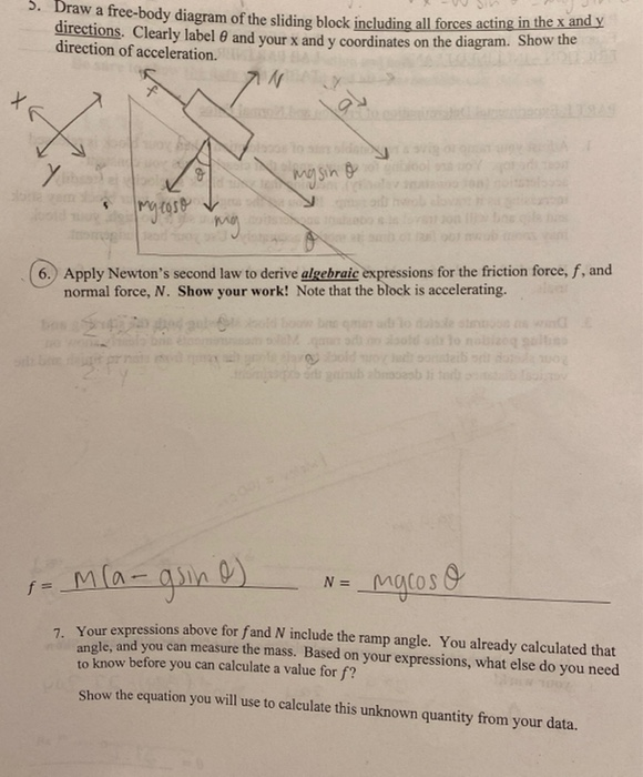 Solved 5. Draw a free-body diagram of the sliding block | Chegg.com