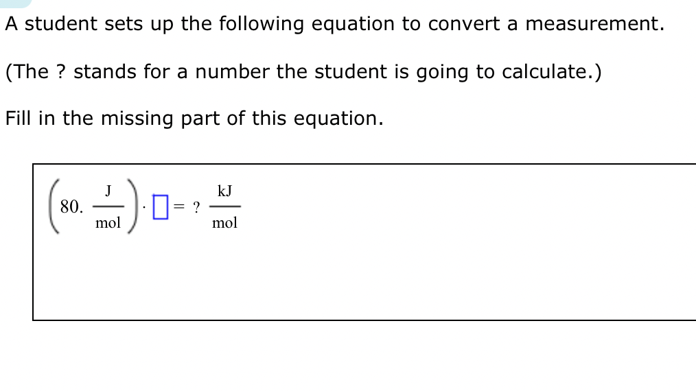 Solved A student sets up the following equation to convert a | Chegg.com