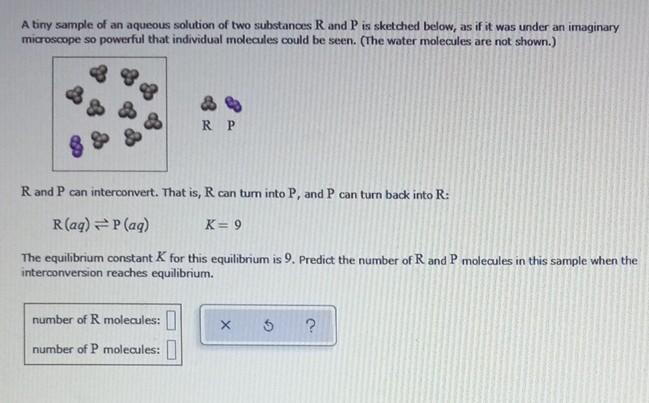 Solved A tiny sample of an aqueous solution of two | Chegg.com