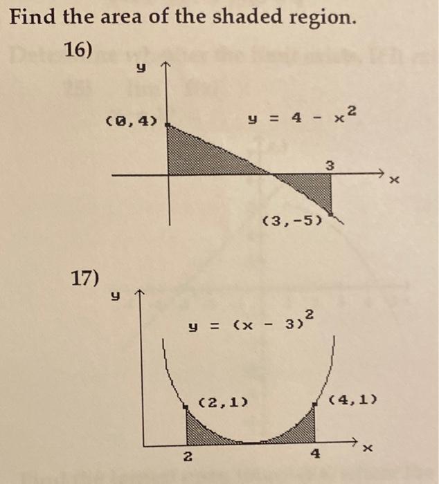 Solved Find the area of the shaded region. 16 | Chegg.com