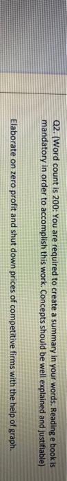 Solved Q2. (Word count is 200: You are required to create a | Chegg.com