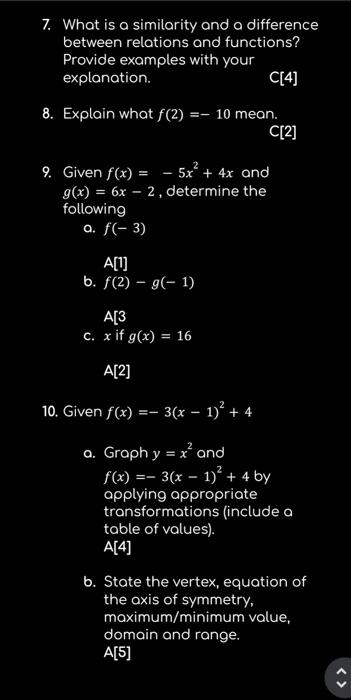 Solved 7. What is a similarity and a difference between | Chegg.com