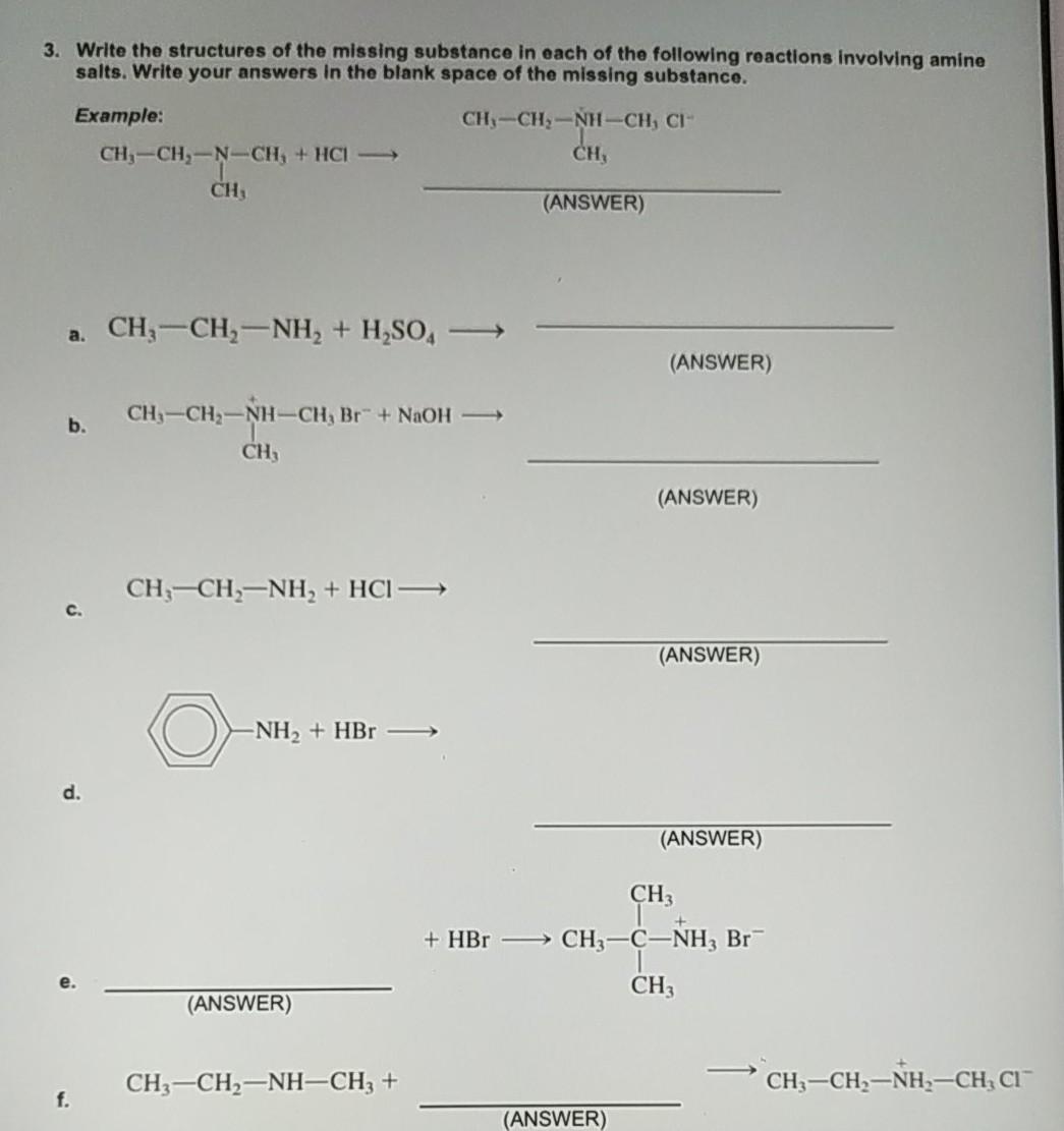Solved 3. Write the structures of the missing substance in | Chegg.com