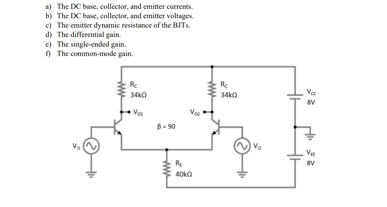 Solved A ﻿the Dc Base Collector And Emitter Currents B
