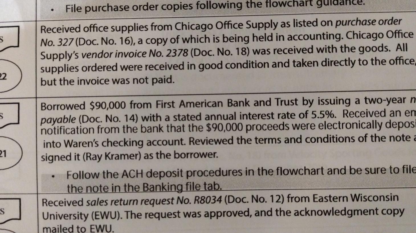 . 5 File purchase order copies following the | Chegg.com