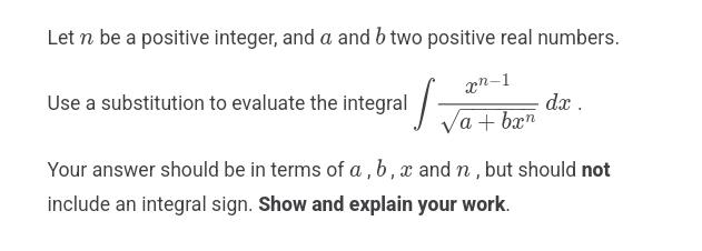 Solved Let n ﻿be a positive integer, and a and b ﻿two | Chegg.com