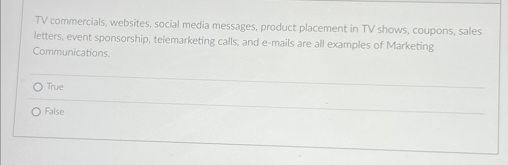 Solved TV commercials, websites, social media messages, | Chegg.com