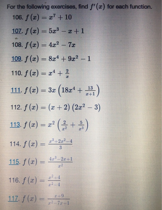 Solved For the following exercises, find f'(2) for each | Chegg.com