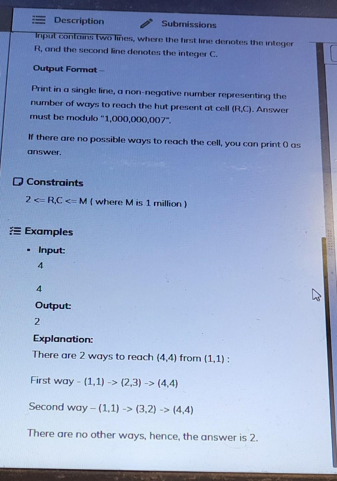 Solved solve in c++ solve using maths and not dp because it | Chegg.com