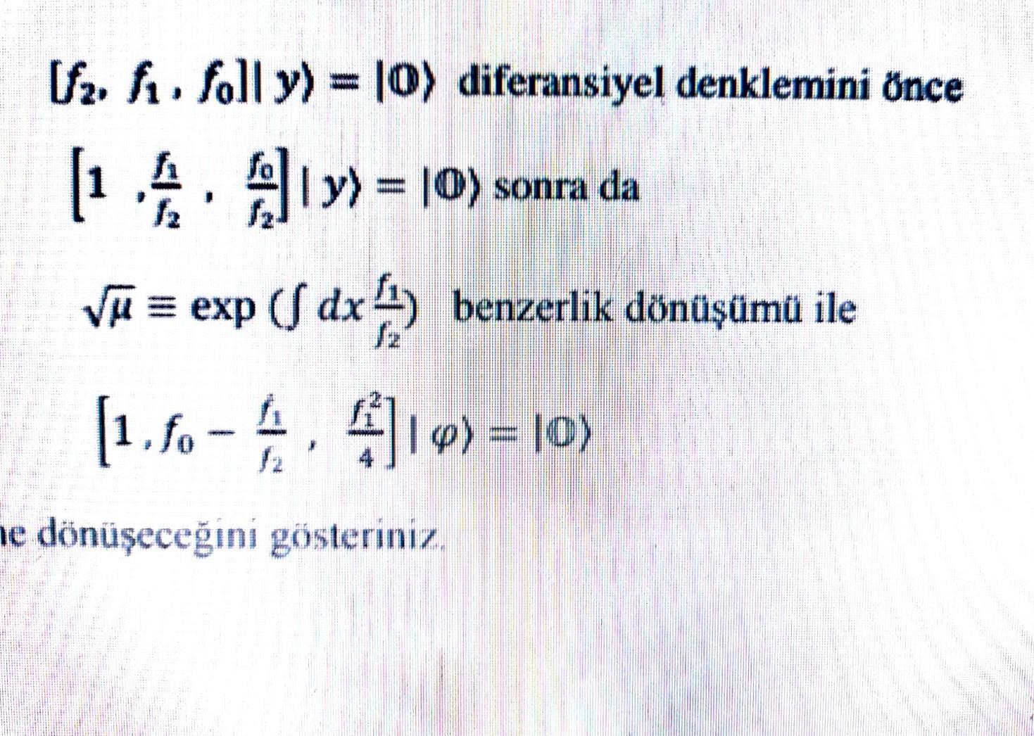 [f2,f1,f0]∣y =∣O before this differential equation | Chegg.com