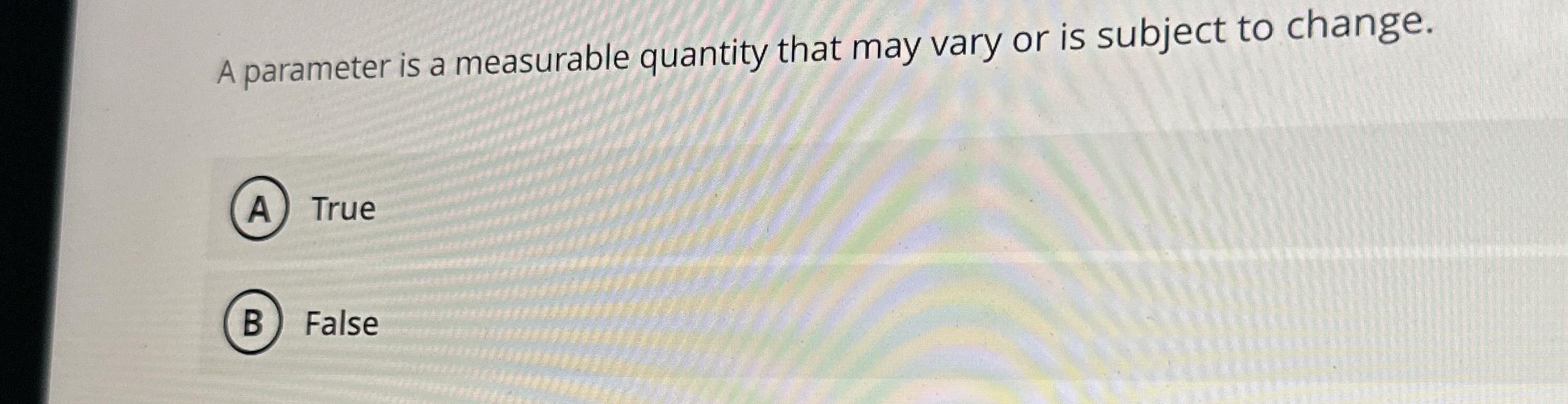 Solved A parameter is a measurable quantity that may vary or | Chegg.com