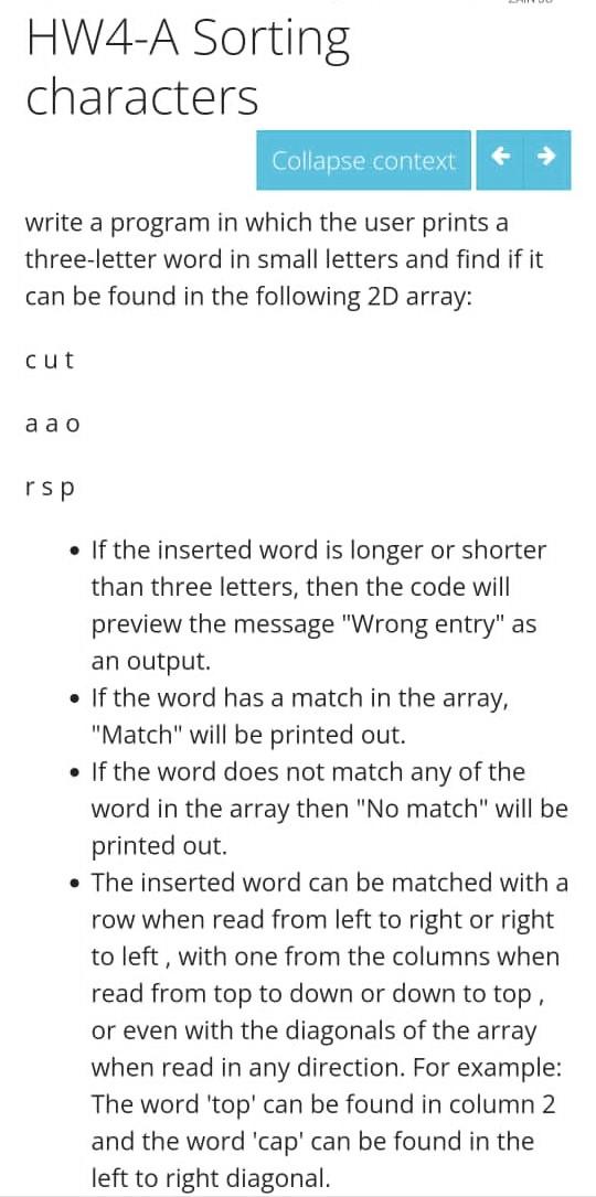 Solved HW4-A Sorting characters write a program in which the | Chegg.com