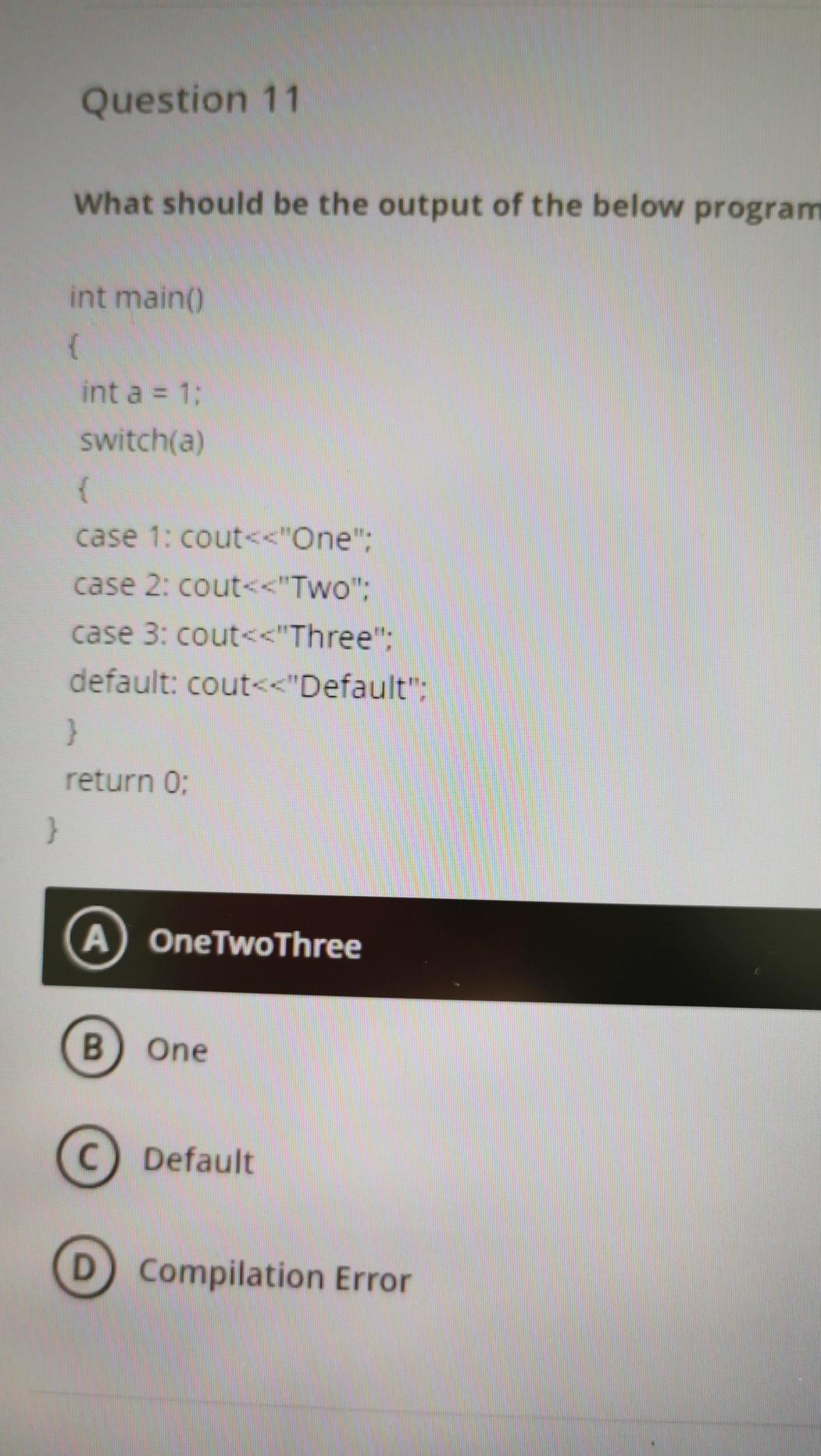 Solved Question 11 What should be the output of the below | Chegg.com