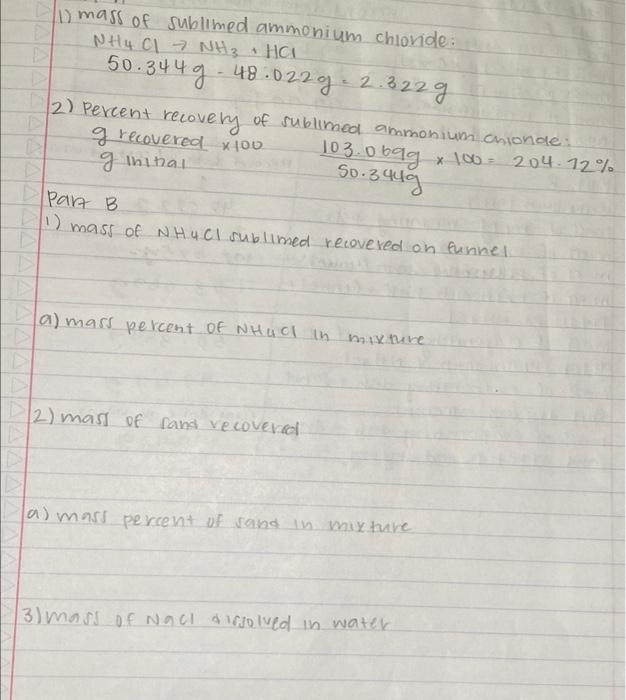 Solved Data sheet Part A Record data w th correct unts mass | Chegg.com
