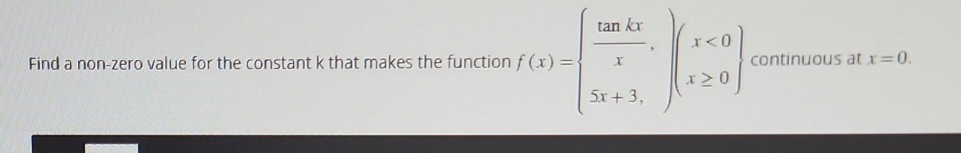 Solved Find a non-zero value for the constant k that makes | Chegg.com