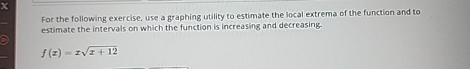 Solved For the following exercise, use a graphing utility to | Chegg.com