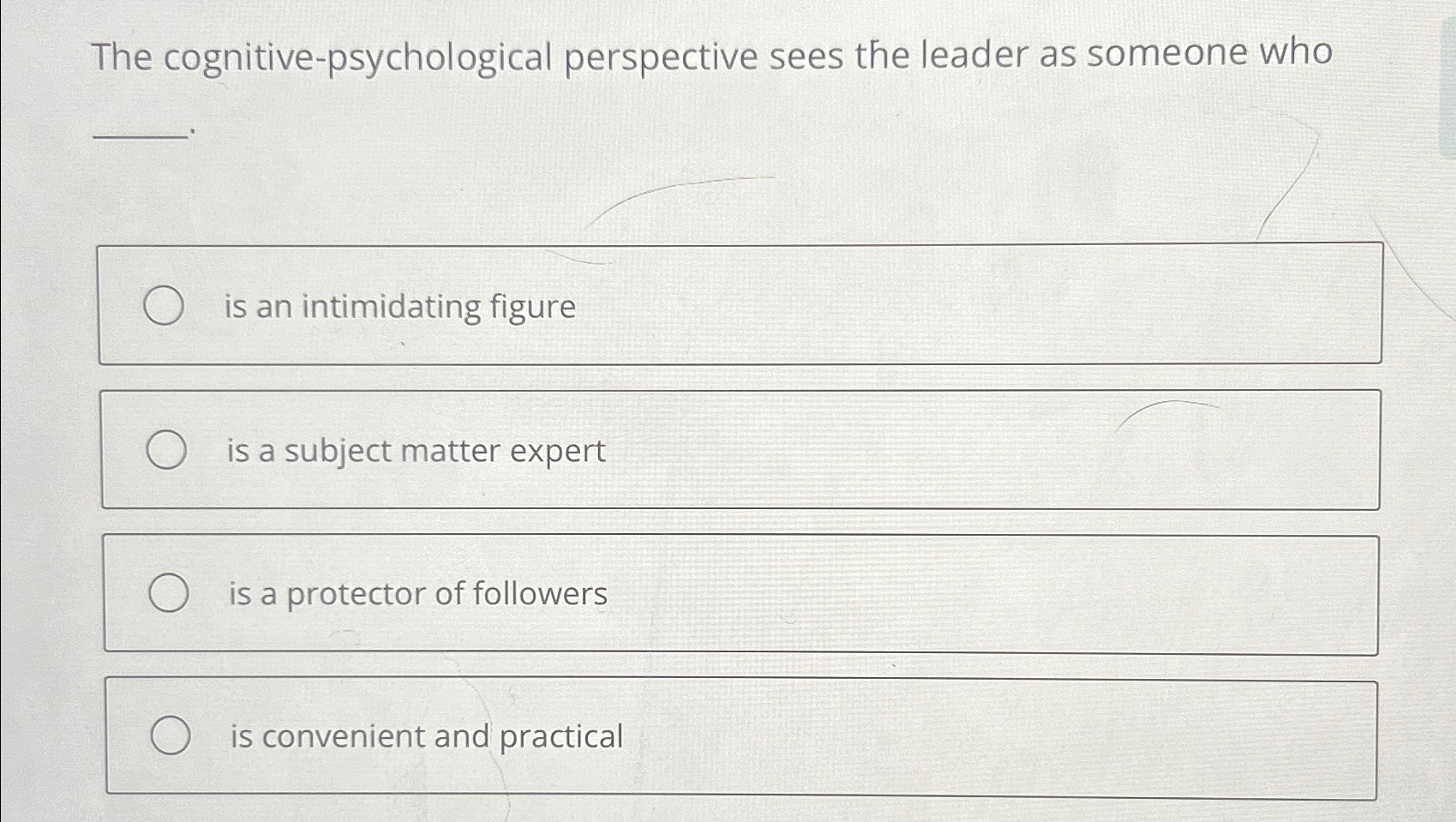Solved The cognitive-psychological perspective sees the | Chegg.com