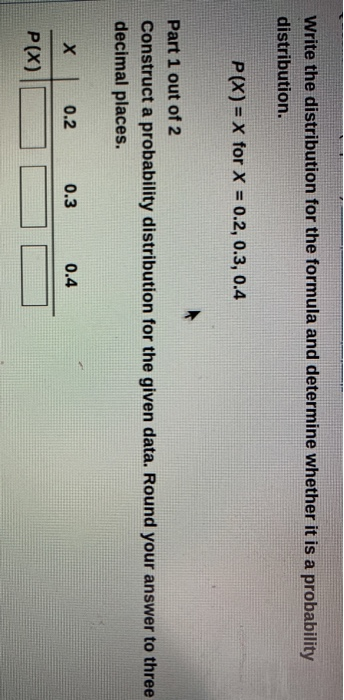 Solved Write the distribution for the formula and determine | Chegg.com