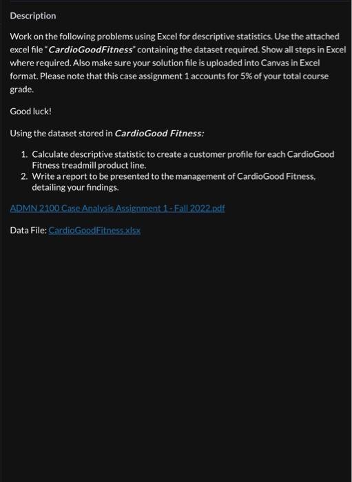 Description Work on the following problems using | Chegg.com