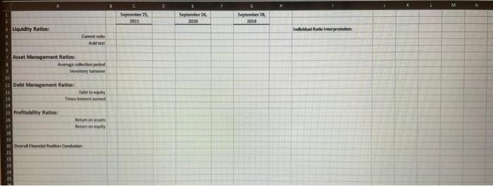 Solved In this assignment, you will be calculating ratios | Chegg.com