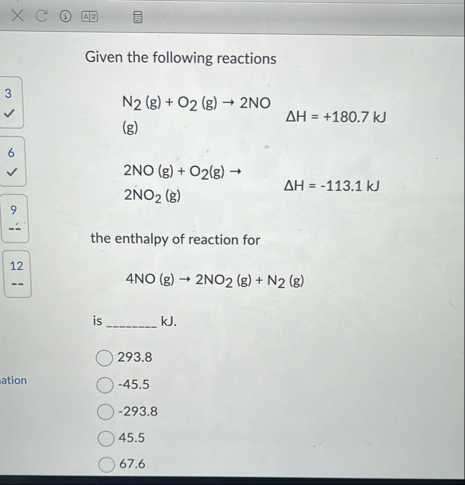 Solved Given the following | Chegg.com