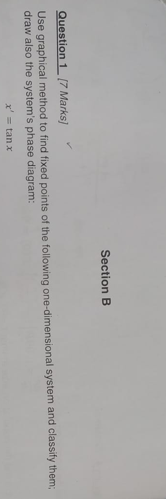 Solved Section BQuestion 1 [7 ﻿Marks]Use graphical method to | Chegg.com