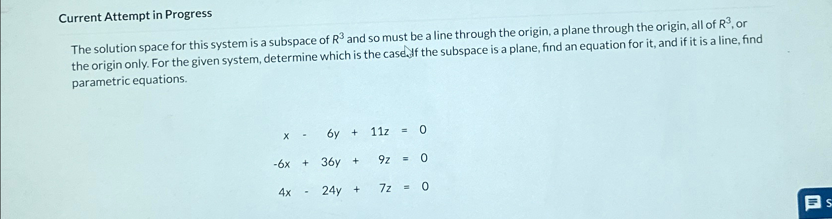 Solved Current Attempt in ProgressThe solution space for | Chegg.com