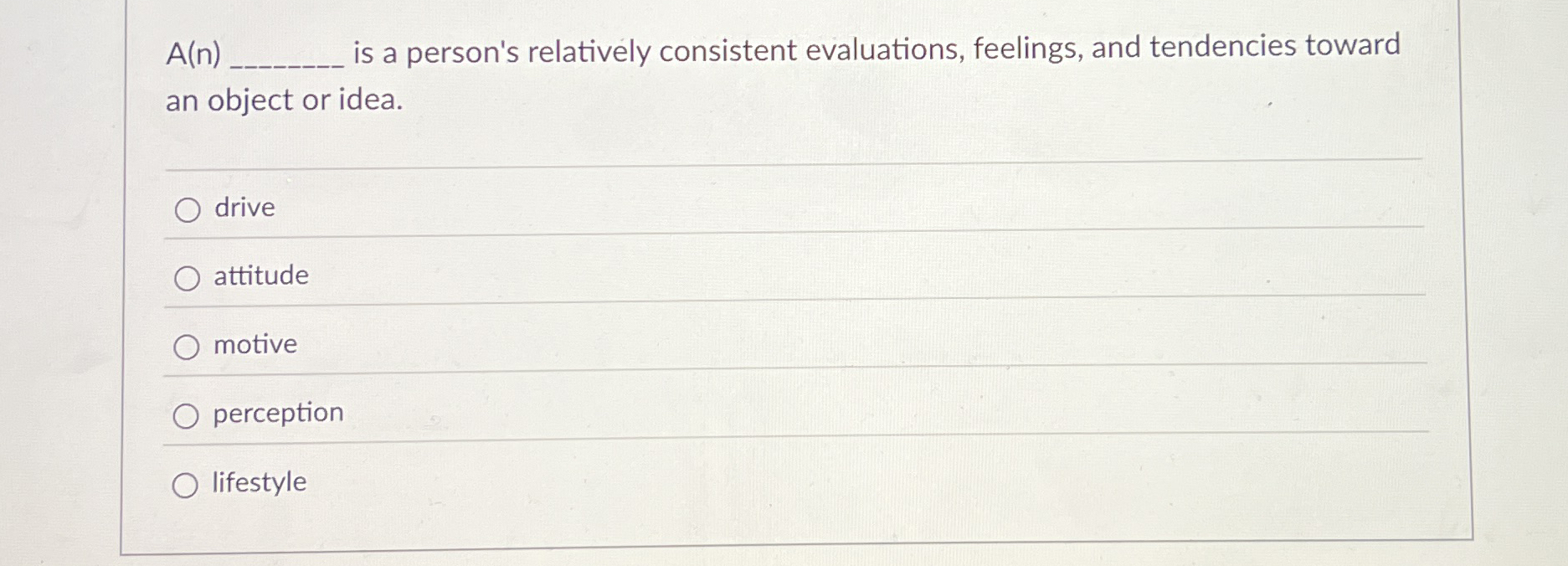 Solved A(n), ﻿is a person's relatively consistent | Chegg.com