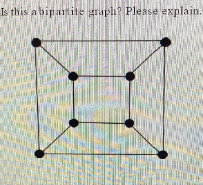 Solved Is this a bipartite graph? Please explain. | Chegg.com