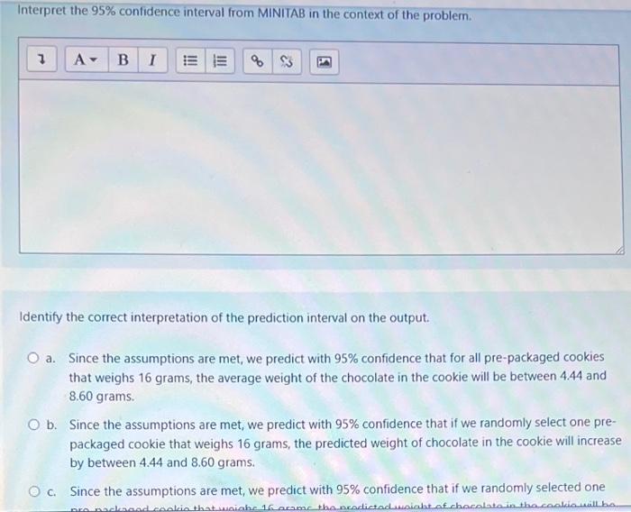 Solved Fitted Line PlotRegression Analysis: chips wt versus | Chegg.com