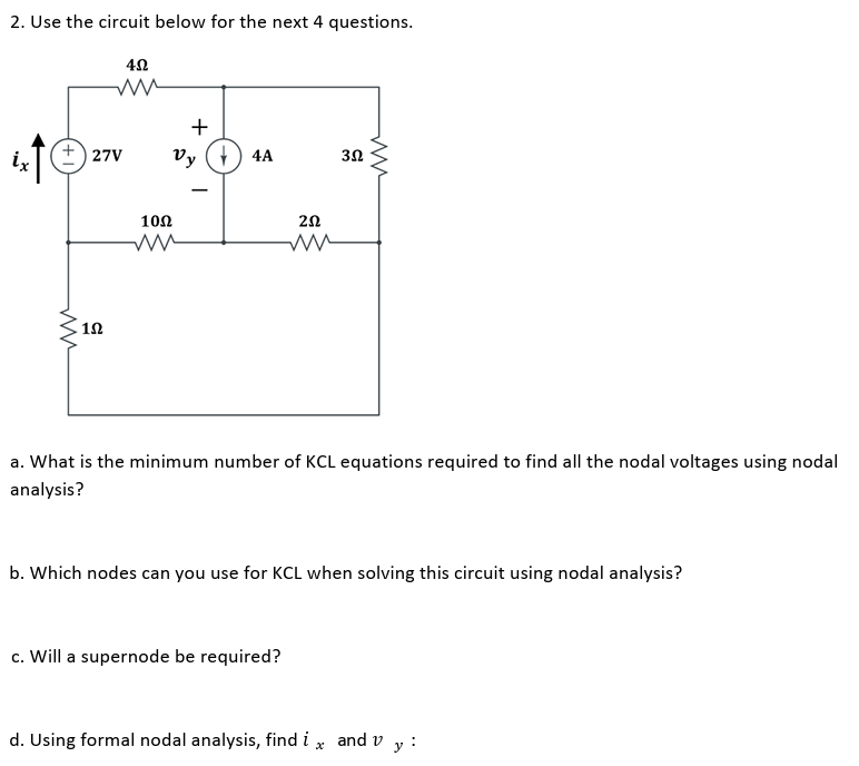 Solved Use the circuit below for the next 4 ﻿questions.a. | Chegg.com