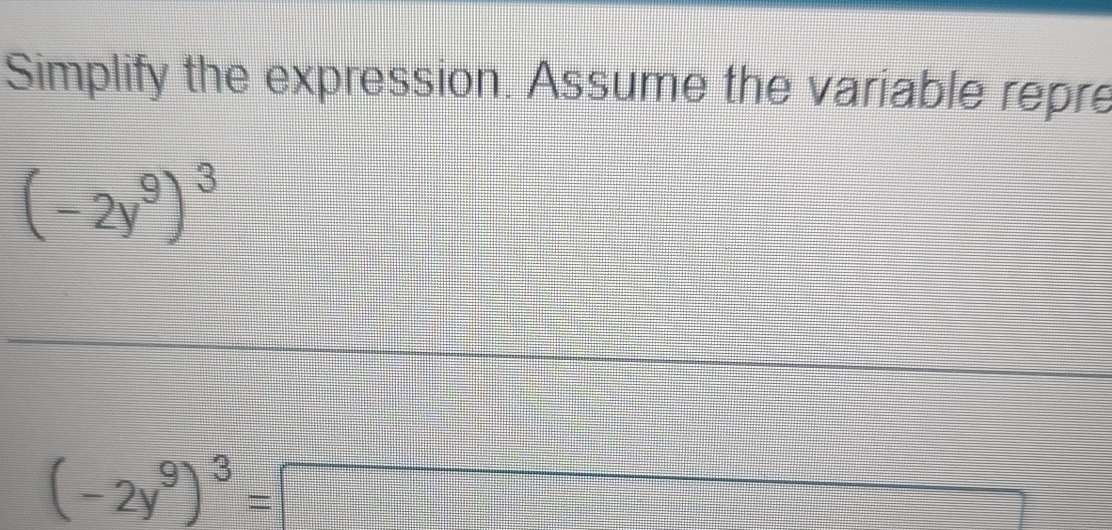 Solved Simplify the expression. Assume the variable | Chegg.com