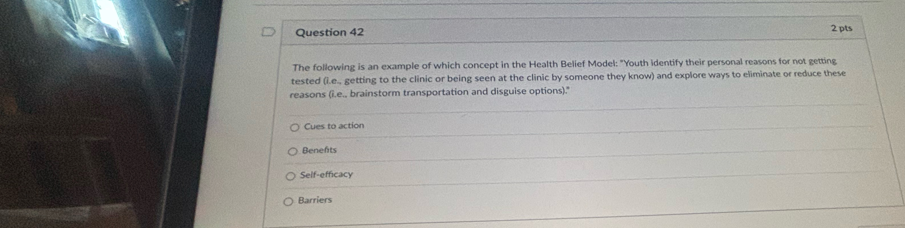 Solved Question 422 ﻿ptsThe following is an example of which | Chegg.com