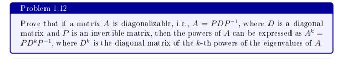 Solved Prove that if a matrix A is diagonalizable, i.e., | Chegg.com